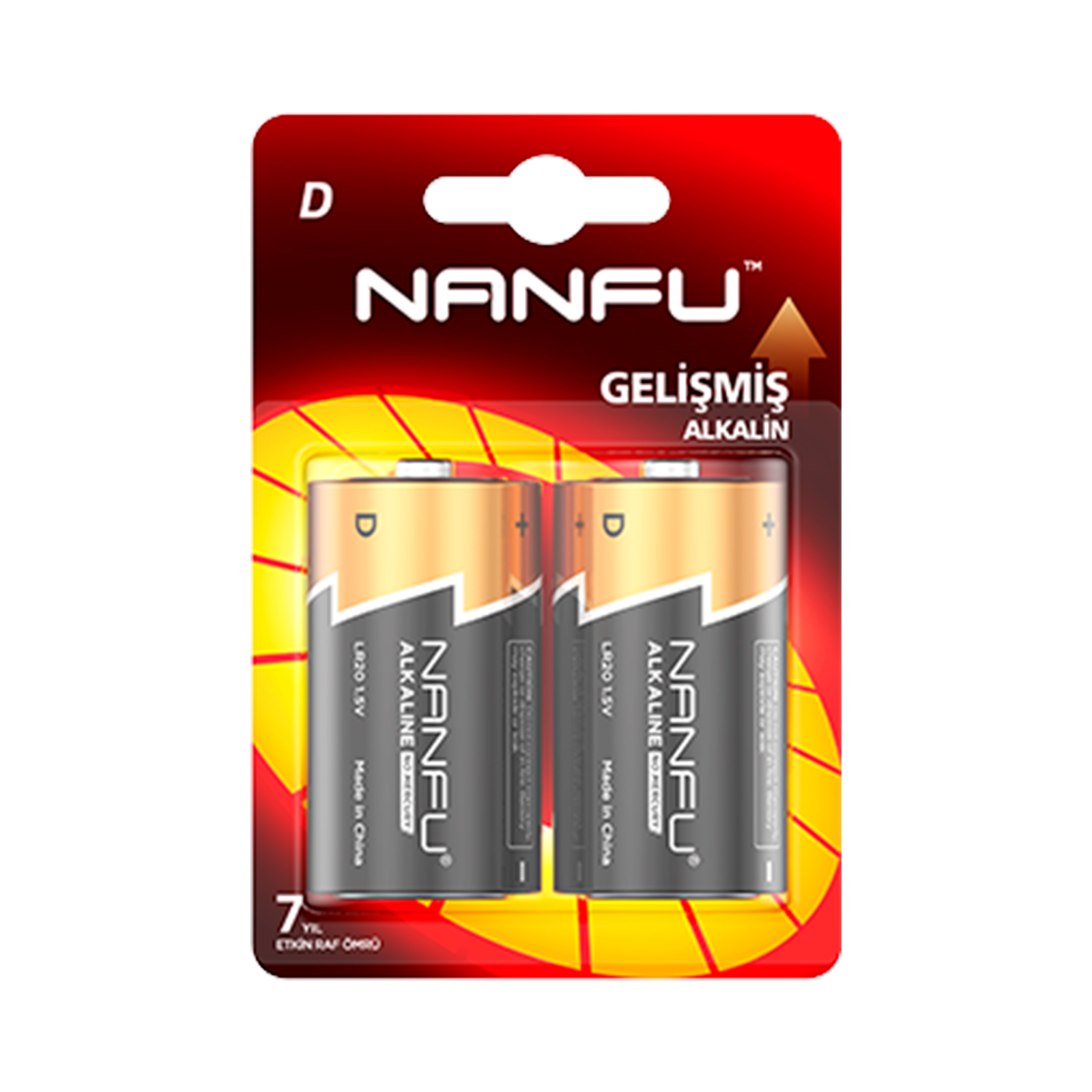 Nanfu 1.5v Alkalin Pil - D LR20 (2 Adet) – MIEKO